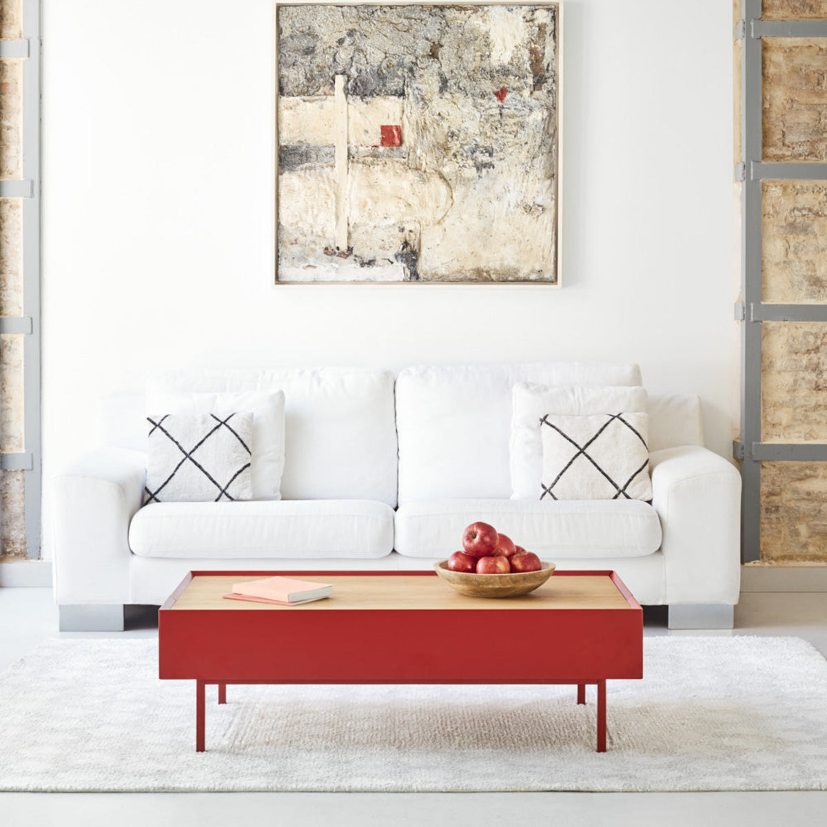 Arista Coffee Table in Vivid Red - Sidney Fenoy Furniture